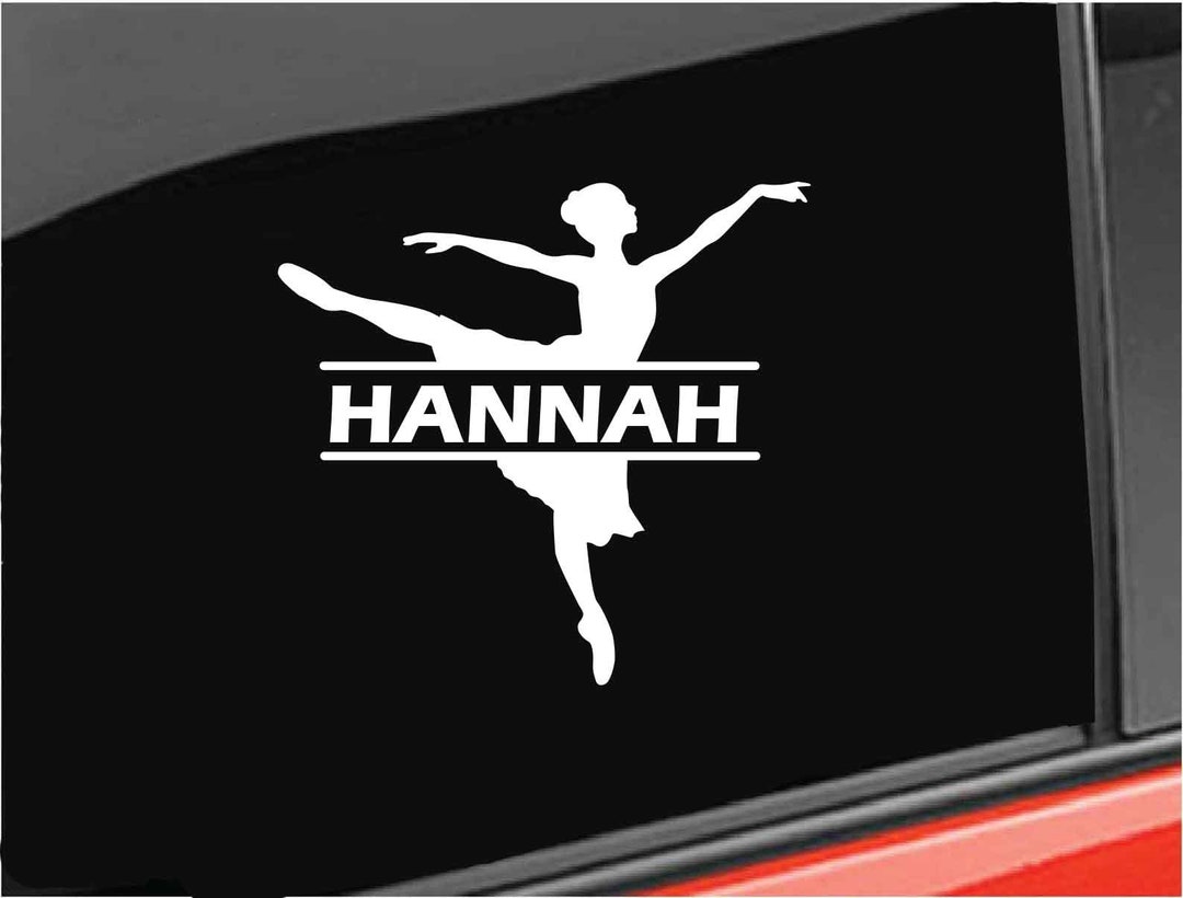 Ballet Monogram Decal, Ballet Vinyl Decal, Ballet Name Monogram ...