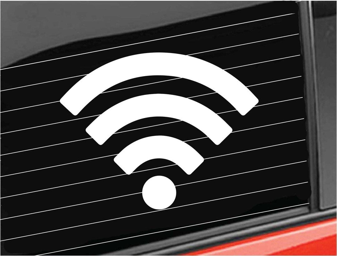Wifi Signal Vinyl Decal, House Wifi Bars Vinyl Decal, Business Wifi ...