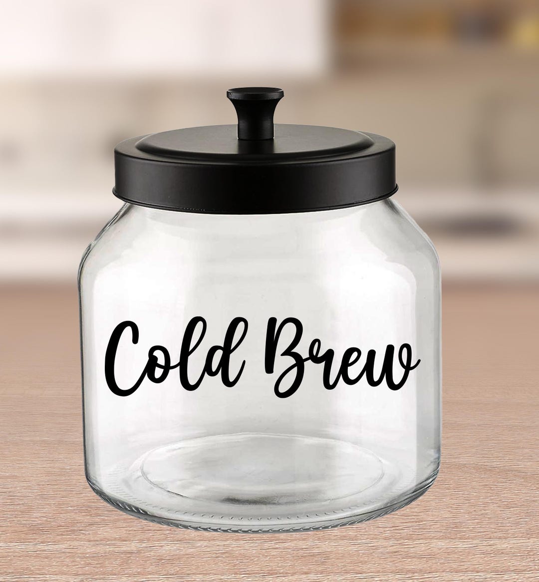 Coffee Cold Brew Label / Pantry Coffee Decal / Home Organization Label ...