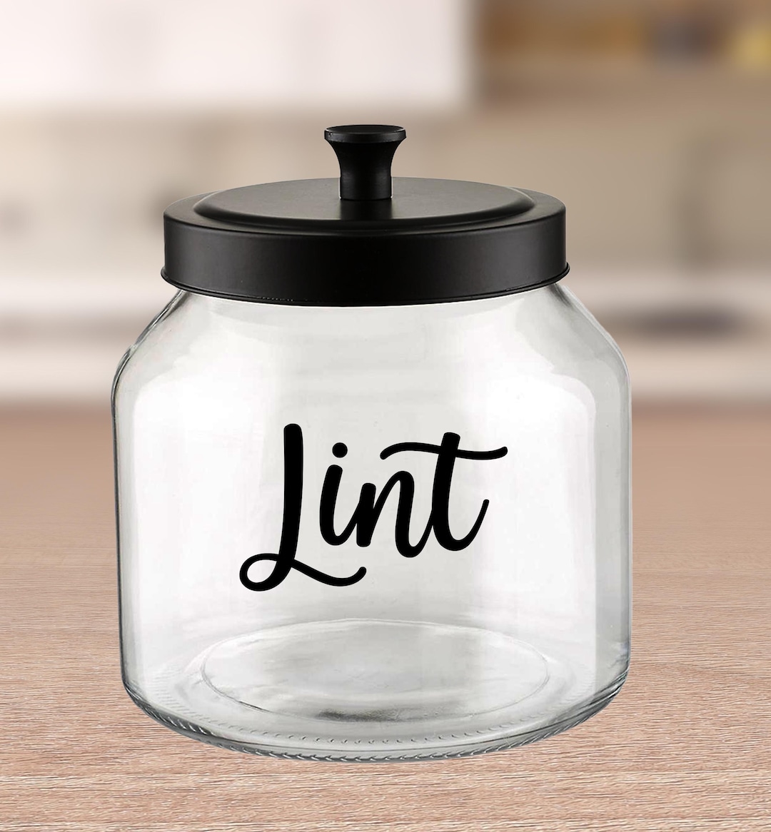 Lint Label, Kitchen Jar Decal / Home Organization Label for Lint Decal ...