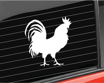 Rooster Car Decal - Etsy