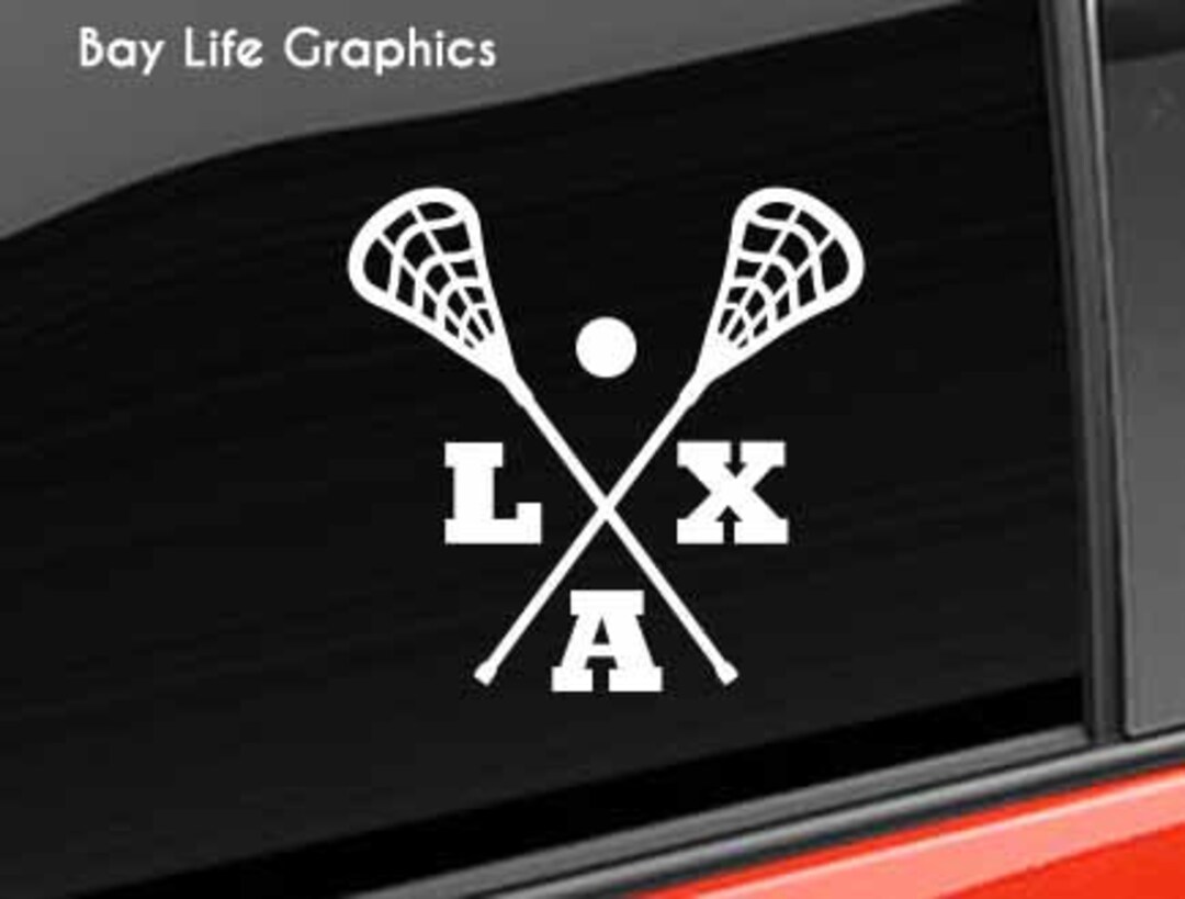 Lacrosse Vinyl Decal, Lax Decal, Sports Lacrosse Vinyl Decal, Lacrosse ...