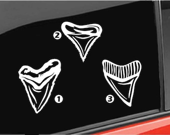 Shark Tooth Vinyl Decal, 4 Styles, Laptop, Phone, Car, Truck, Boat - Etsy