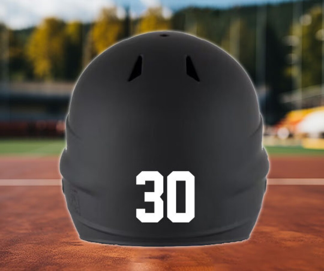 Athletic Number Vinyl Decal, Custom Personalized Numbers for Sports ...