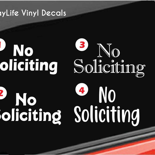 No Soliciting Decal - Etsy