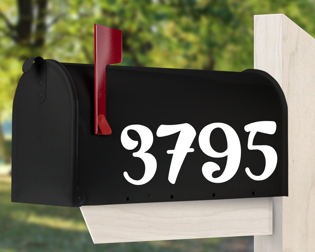 Mailbox Numbers Vinyl Decal, Mailbox Address Numbers Decal, Door ...