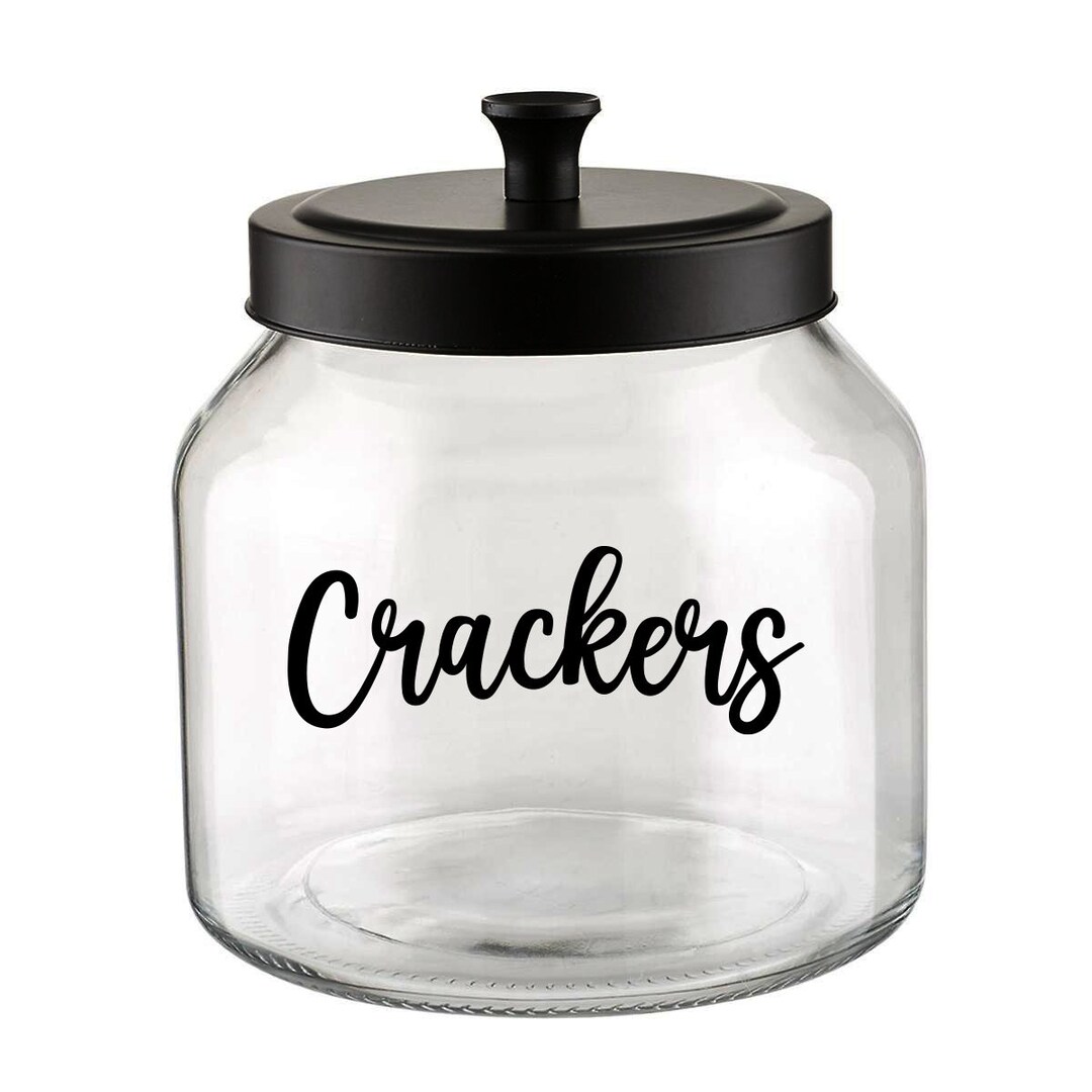 Crackers Jar Label / Kitchen Jar Decal / Crackers Decal Home Kitchen ...