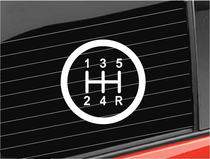 5 Speed Gear Vinyl Decal Stick Shift Manual Car Decal | Etsy