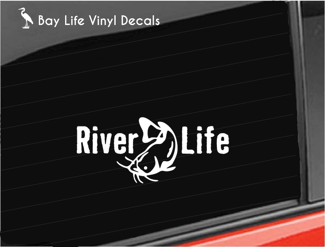 Catfish Vinyl Decal | Fishing Sticker for Truck, Tumbler, Boat, or ...