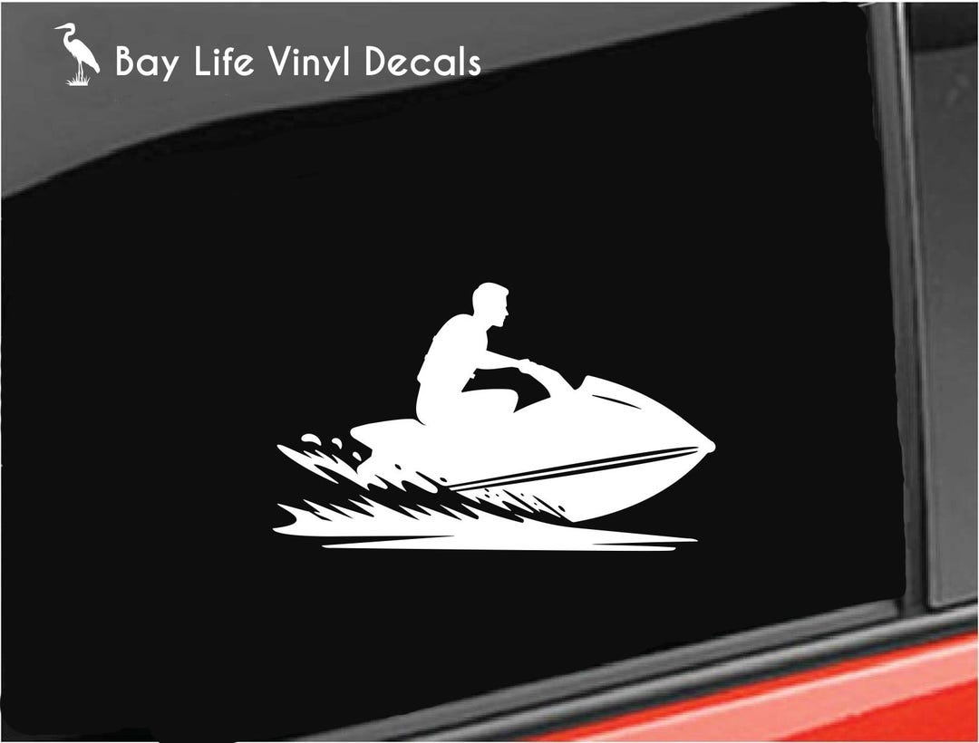 Jet Ski Vinyl Decal, Water Sport Boating Jet Ski Decal Home/laptop ...