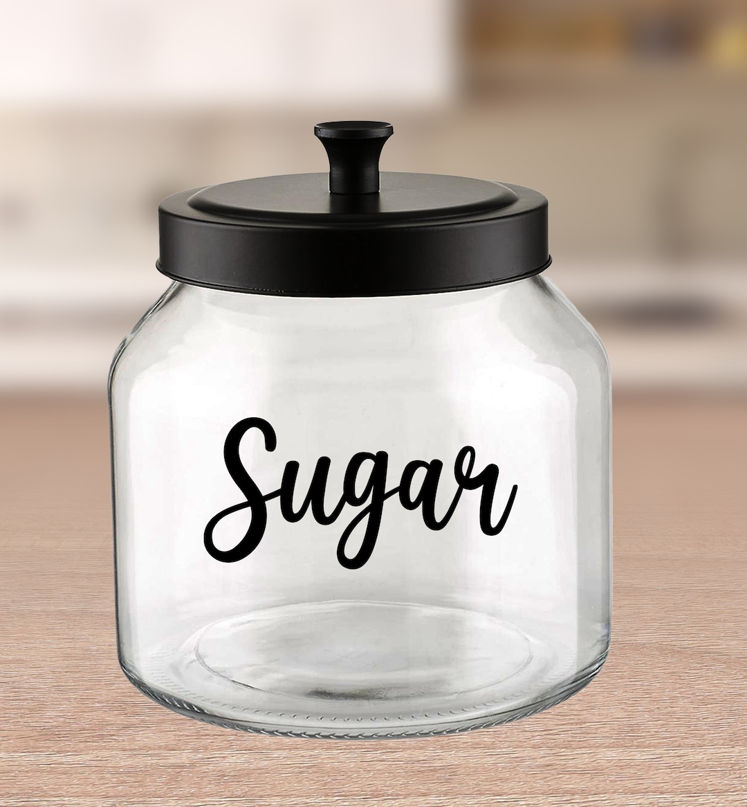 Sugar Label / Kitchen Sugar Vinyl Decal, Kitchen Pantry Stickers ...