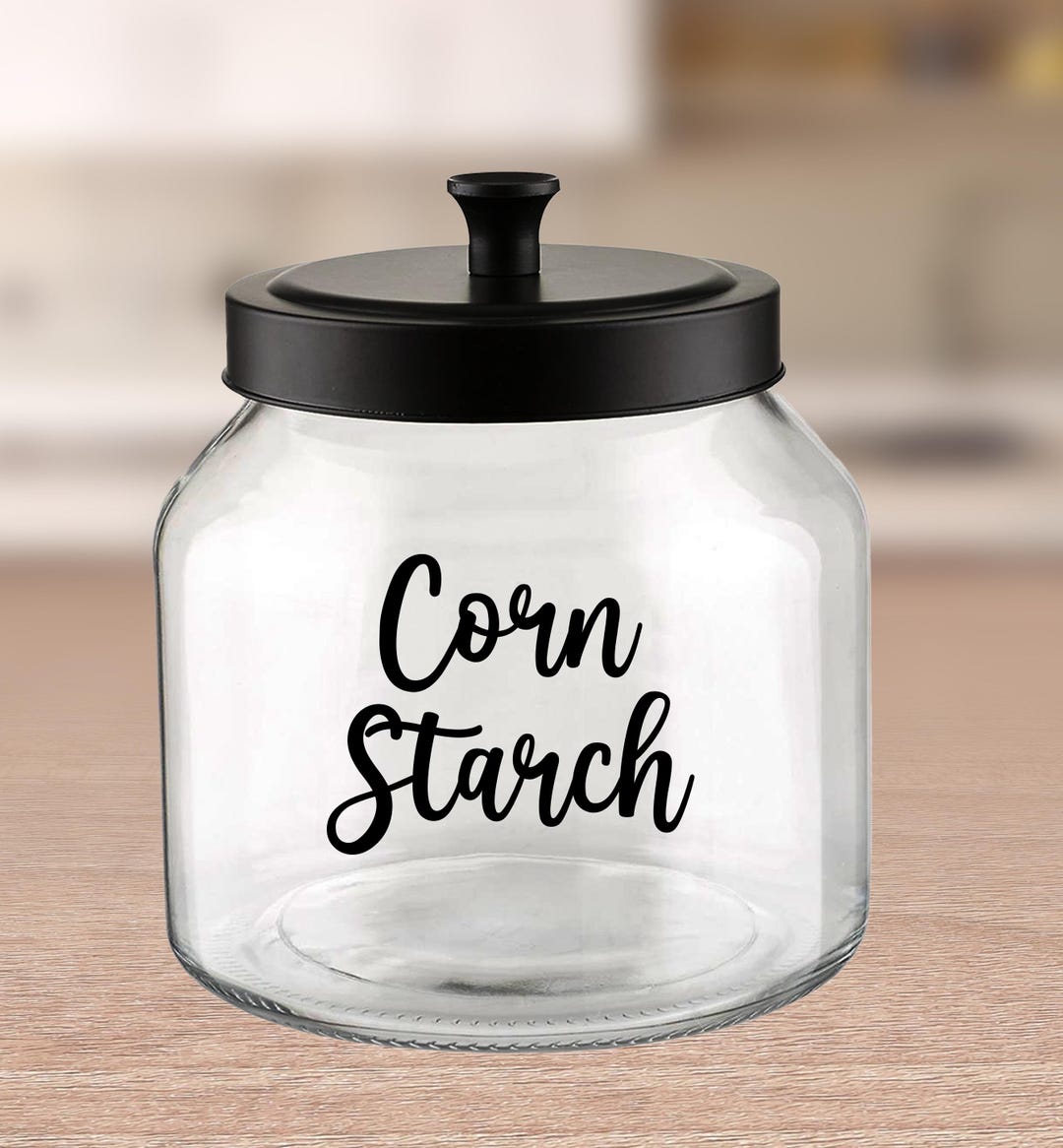Corn Starch Jar Label / Kitchen Corn Starch Jar Vinyl Decal, Kitchen ...