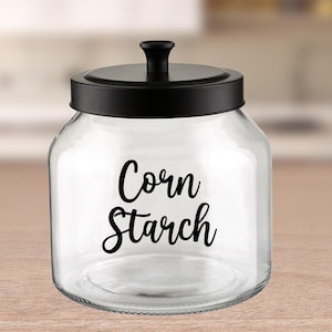 Corn Starch Jar Label / Kitchen Corn Starch Jar Vinyl Decal, Kitchen ...