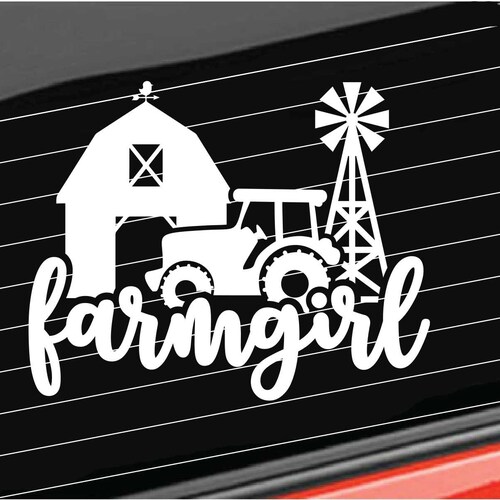 Farm Girl Vinyl Decal Farm Animals Decal Farming - Etsy