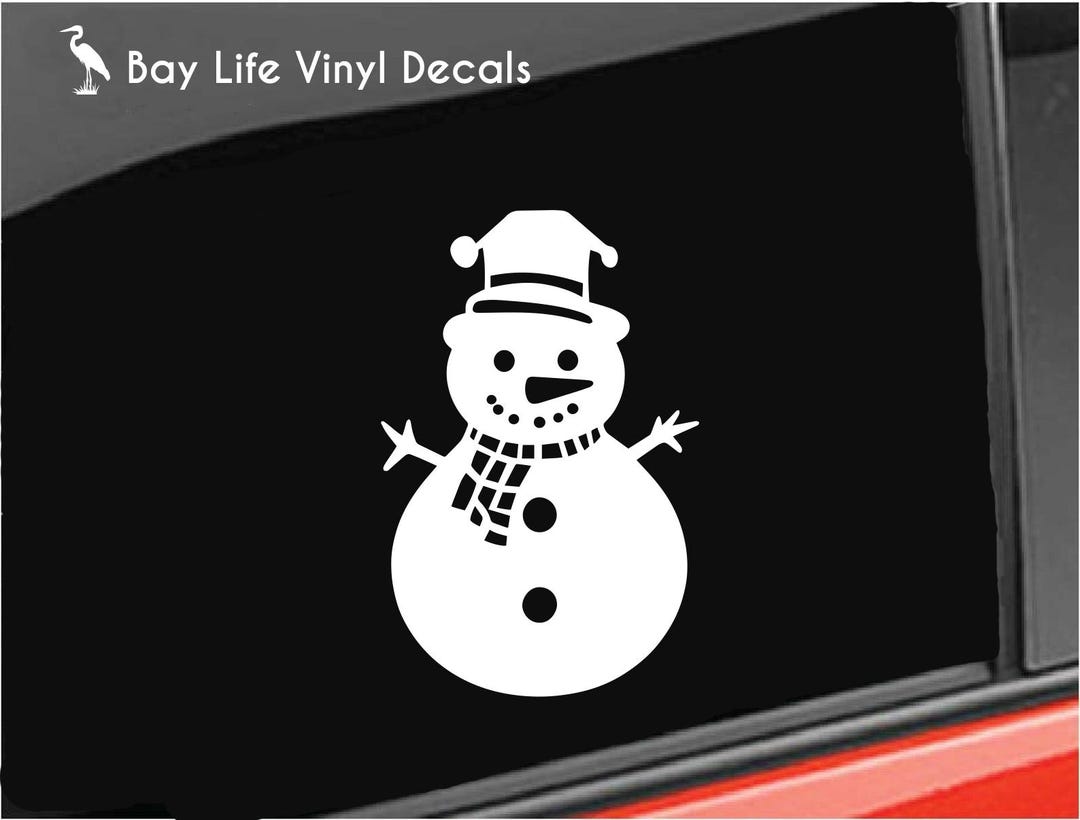 Snowman Vinyl Decal, Winter Christmas Snowman Home/laptop/computer ...
