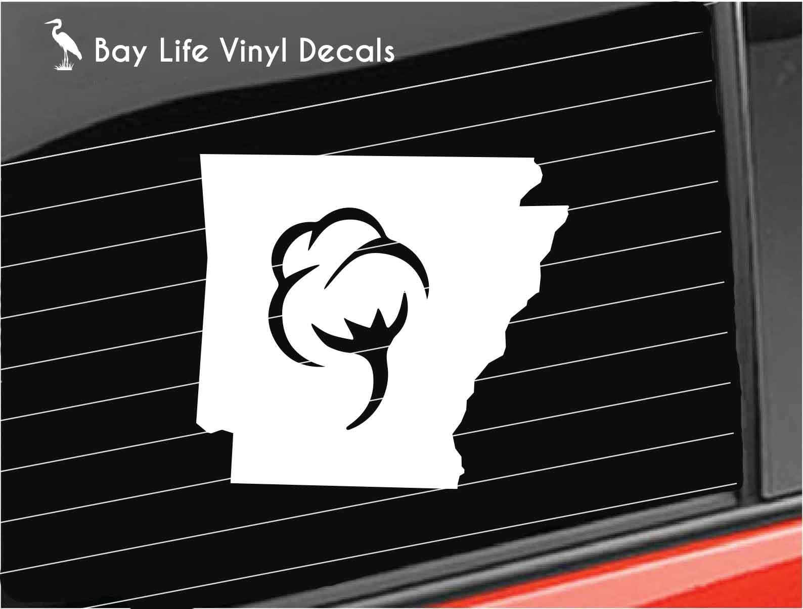 Arkansas State Cotton Vinyl Decal, Arkansas Cotton Farm Vinyl Decal ...