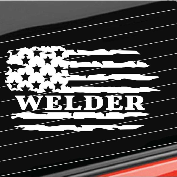 Welder With American Flag - Etsy