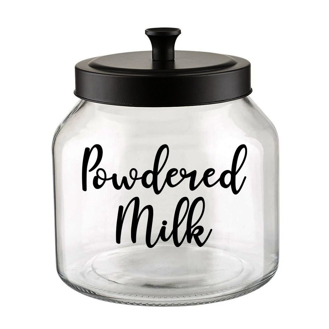Powdered Milk Label / Kitchen Creamer Powdered Milk Pantry Vinyl Decal ...