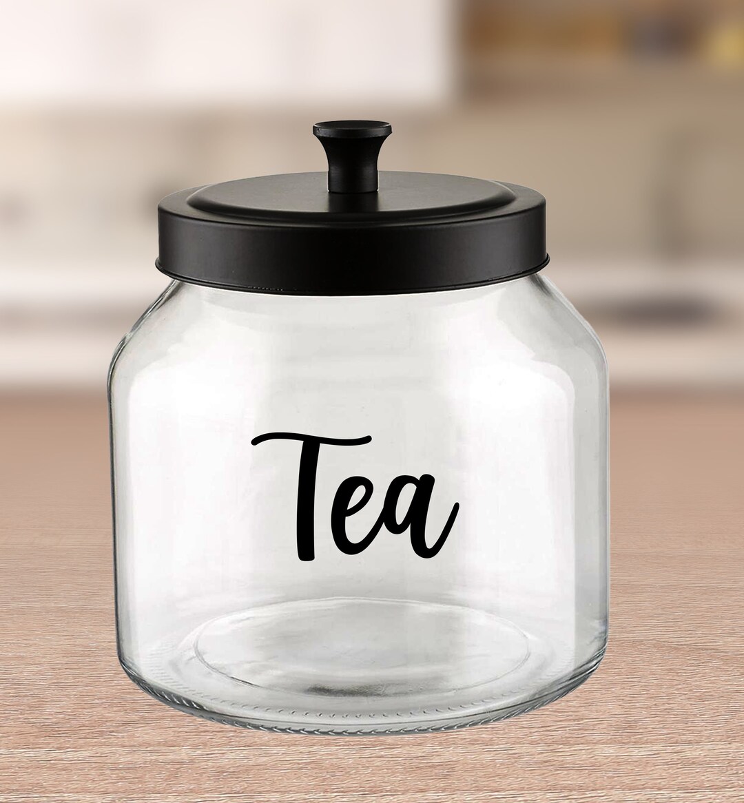 Tea Label, Kitchen Tea Drink Vinyl Decal, Kitchen Pantry Stickers ...