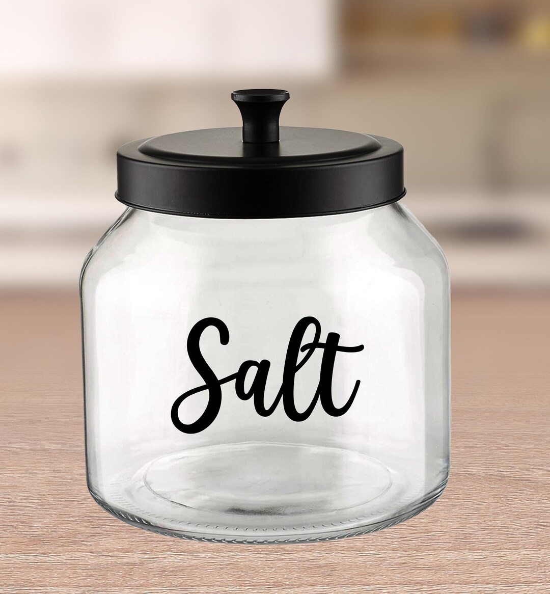 Salt Jar Label, Kitchen Jar Decal / Home Organization Label for Salt ...