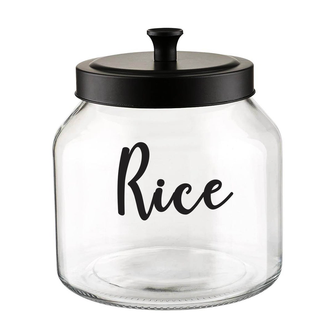 Rice Jar Label / Kitchen Rice Jar Vinyl Decal, Kitchen Jar Label ...