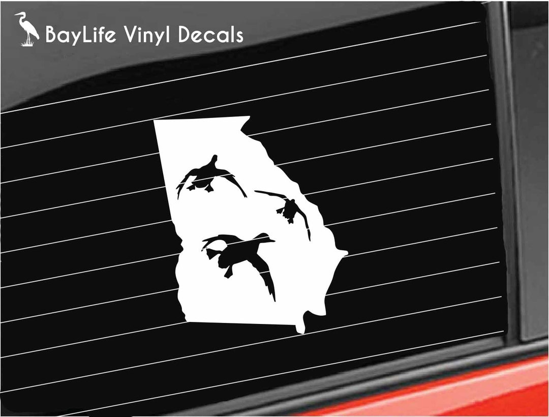 Georgia State Duck Hunting Vinyl Decal, Duck Hunting Vinyl Decal, Duck ...