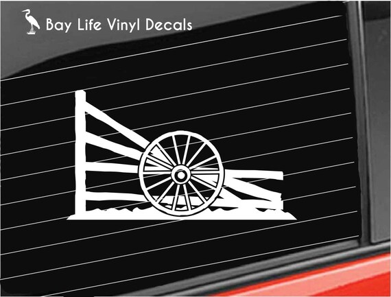 Wagon Wheel Vinyl Decal Country Home Wagon Decal Farm Wagon - Etsy