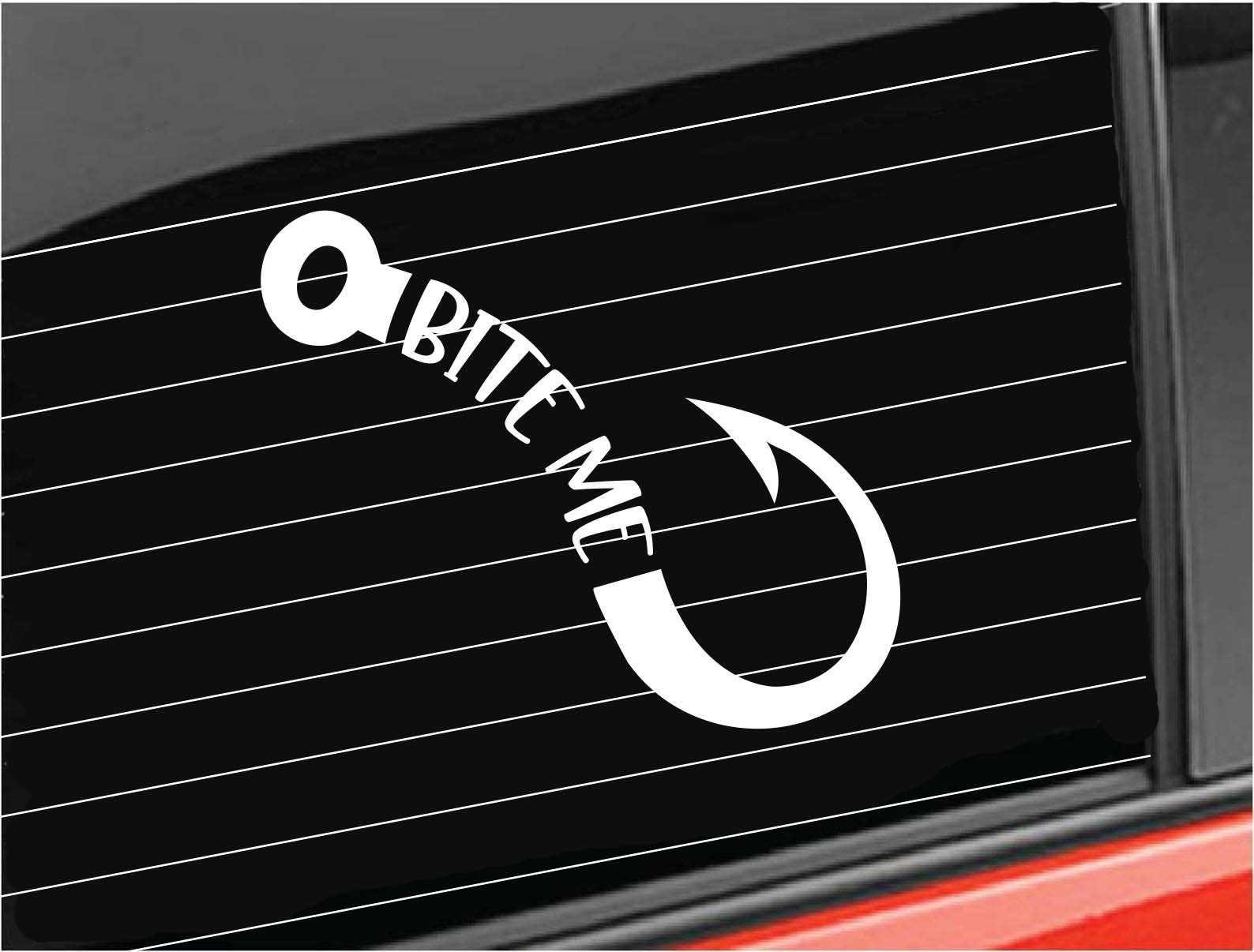 Fishing Bite Me Vinyl Decal Fish Hook Vinyl Decal | Etsy