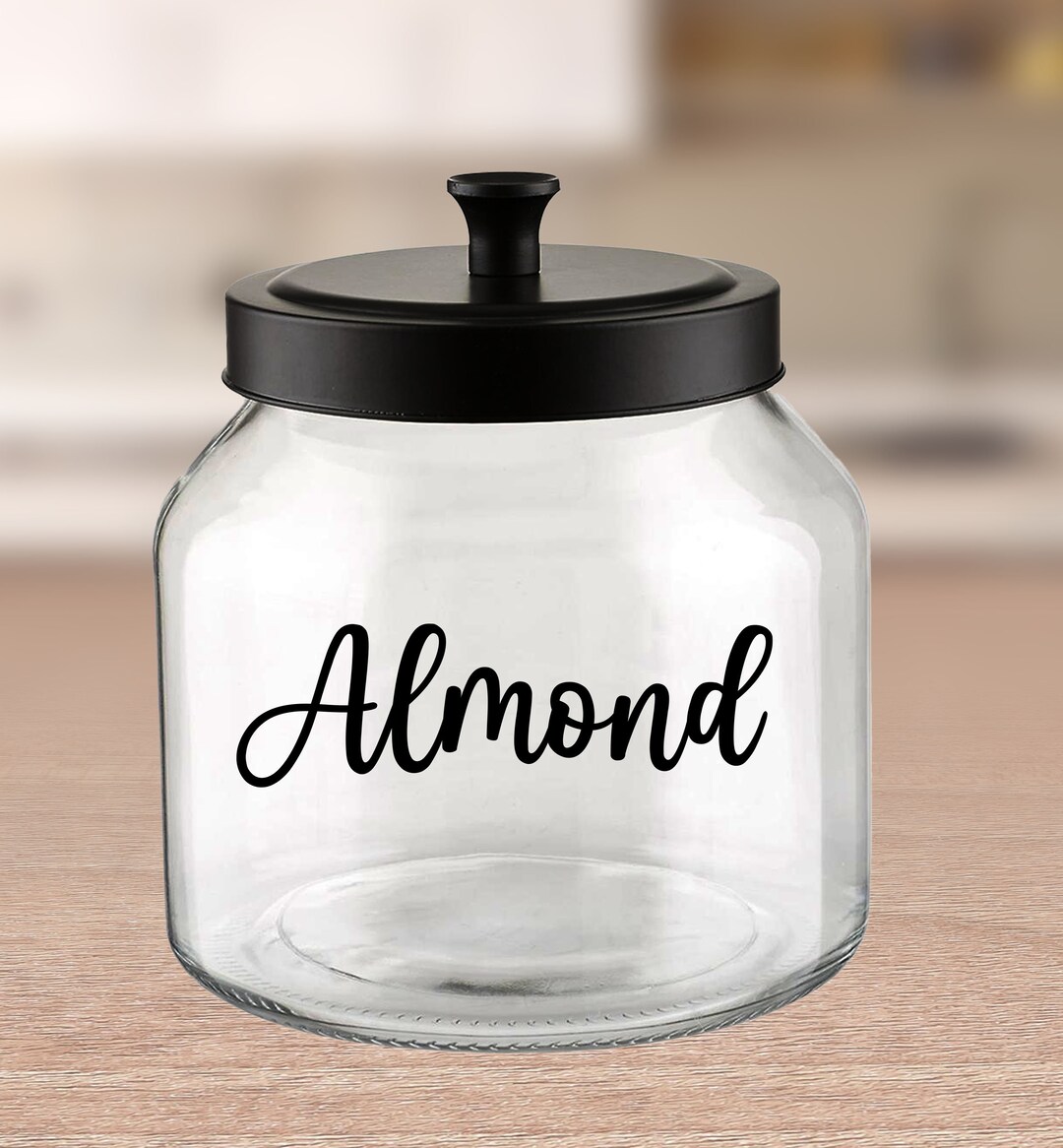 Almond Label / Kitchen Almond Vinyl Decal, Kitchen Pantry Stickers ...