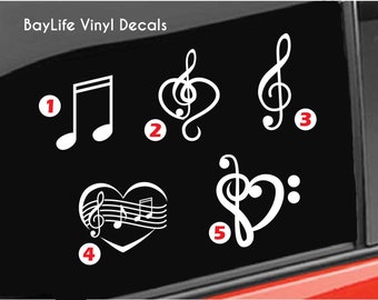 Musical Notes Car Sticker - Etsy