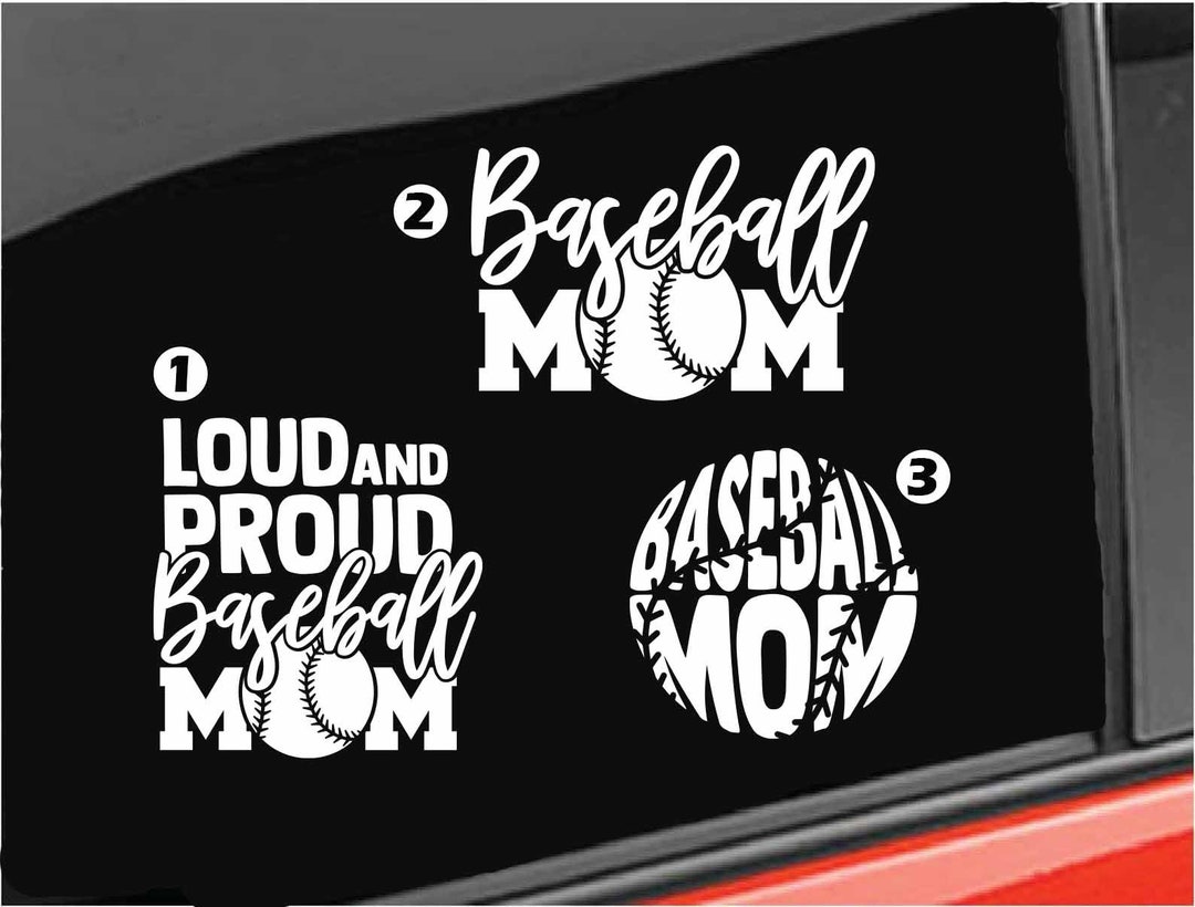 Baseball Mom Vinyl Decal, Baseball Mom Sticker, Baseball Home/laptop ...