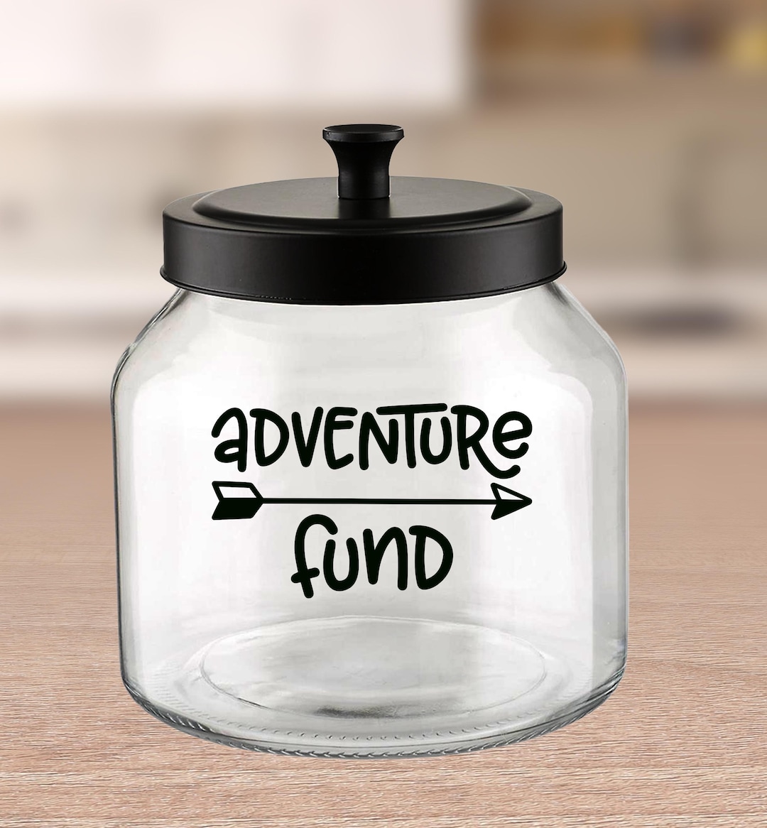 Money Jar Label Decal / Money Jar Adventure Fund Coins Label / Home ...