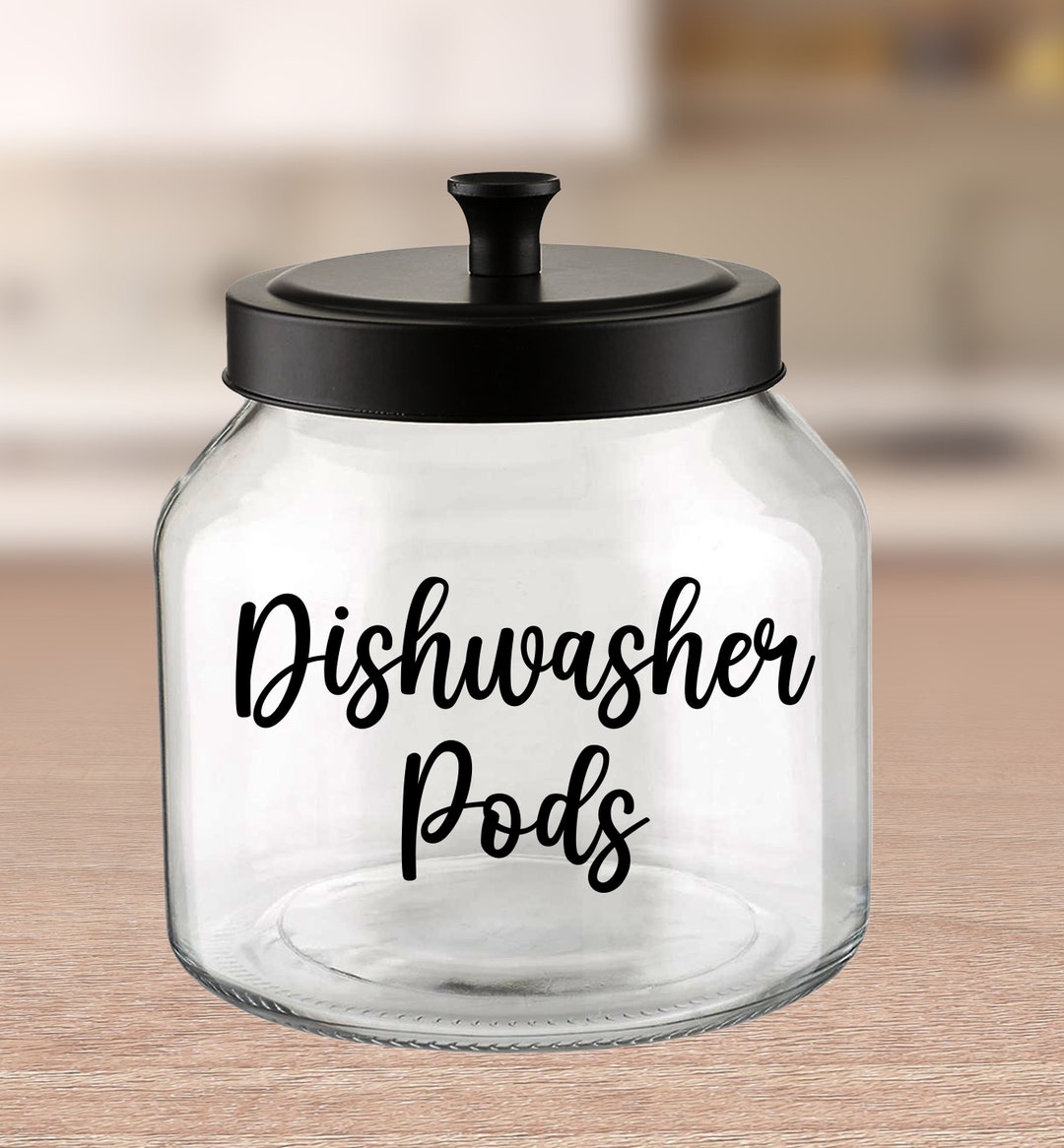 Dishwasher Pods Label Decal / Kitchen Dishes Dishwasher Pods Label ...