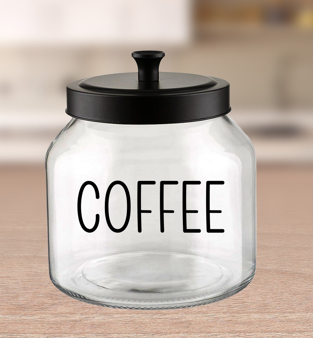 Coffee Label / Pantry Coffee Vinyl Decal / Home Organization Label for ...