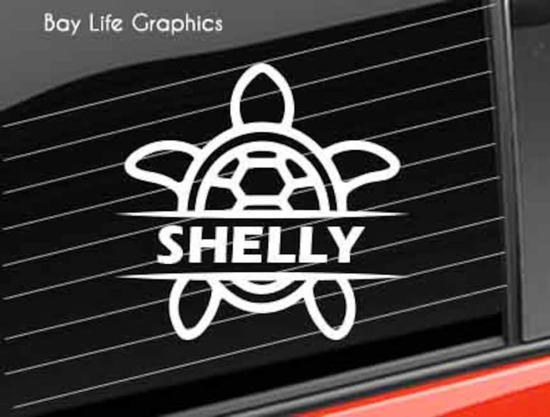 Monogram Sea Turtle Vinyl Decal, Turtle Window Decal, Turtle Tumbler ...