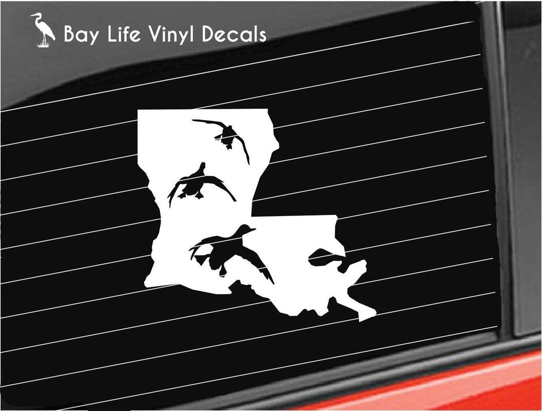 Louisiana Duck Hunting Vinyl Decal, Louisiana State Hunting, Farm ...
