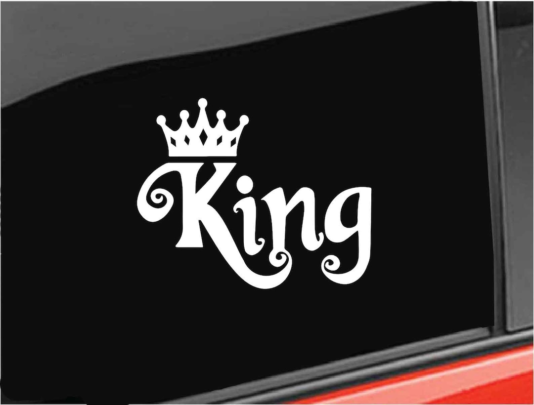 King With Crown Vinyl Decal, King Crown Decal Tumbler/water Bottle/home ...