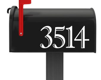 Mailbox Numbers Vinyl Decal, Fancy Mailbox Address Numbers Decal ...