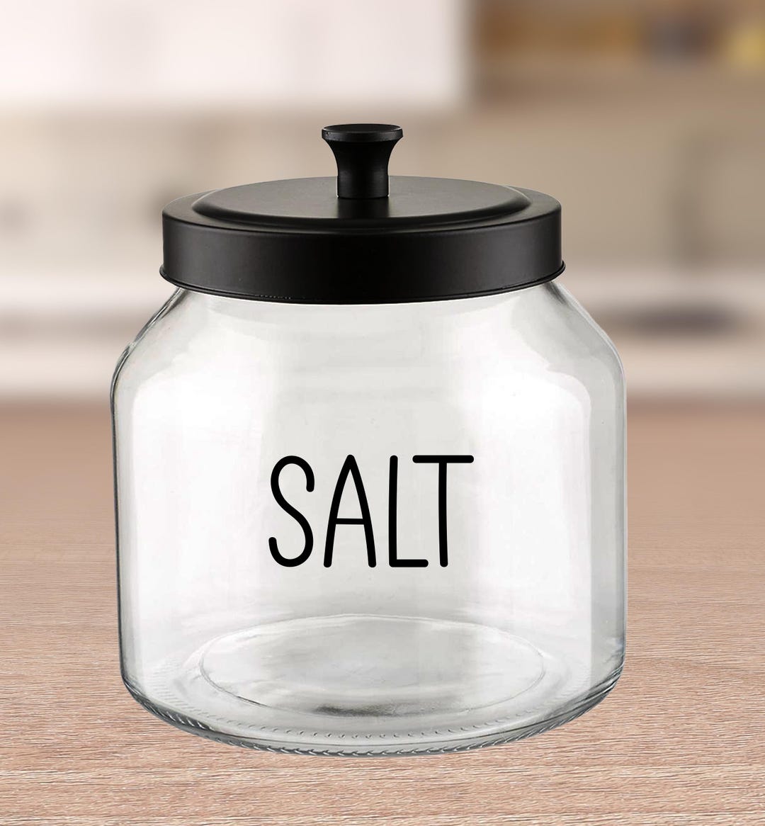 Salt Jar Label, Kitchen Jar Decal / Home Organization Label for Salt ...