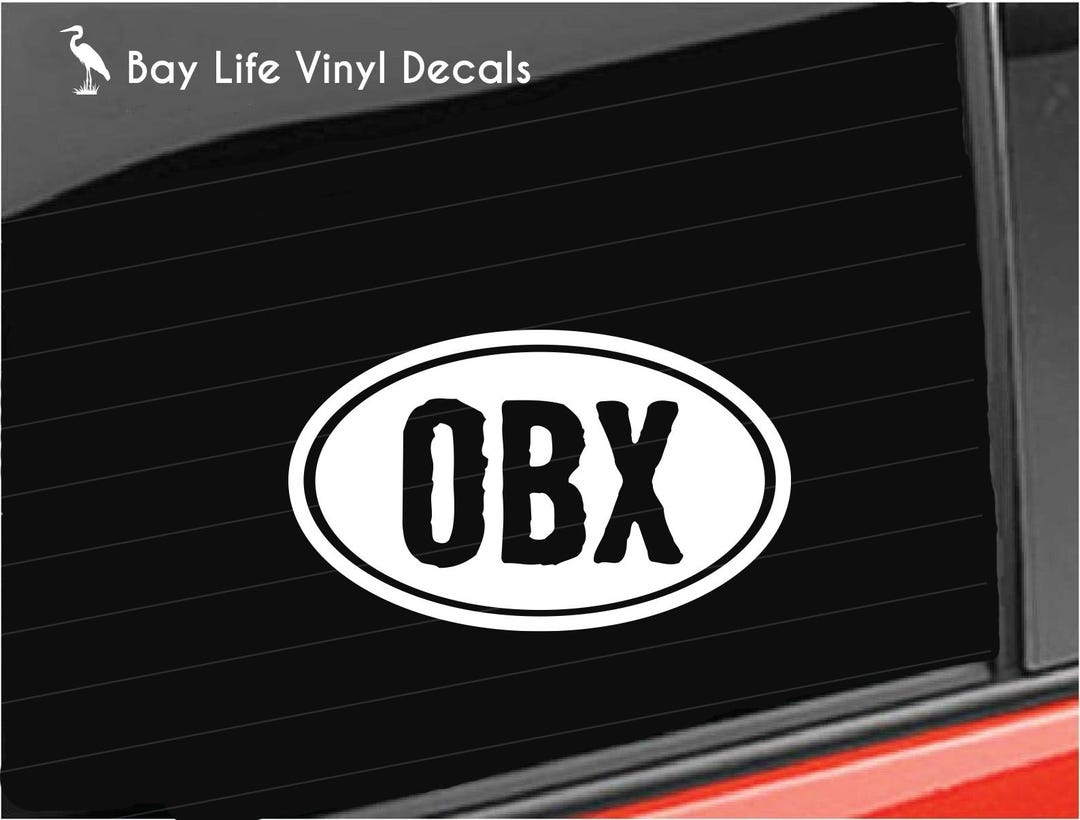 OBX Vinyl Decal, NC Outer Banks Beach Decal Car/truck/home/laptop ...