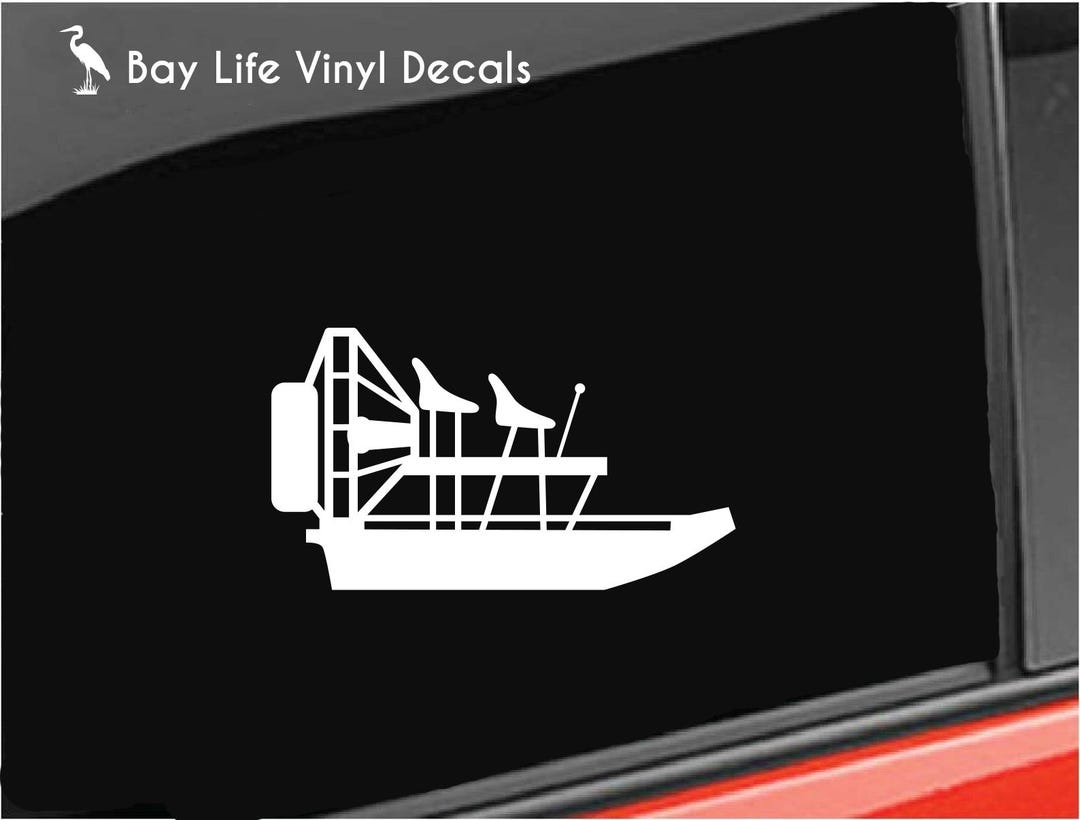 Airboat Vinyl Decal, Everglades Airboat Decal, Jet Air Boat Sticker - Etsy