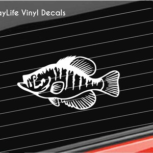 Crappie Fishing Decal, Lake River Crappie Fisherman Vinyl Decal Sticker ...