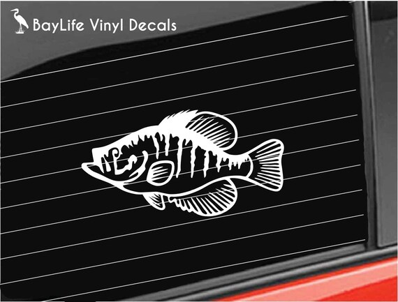 Crappie Fishing Decal Lake River Crappie Fisherman Vinyl | Etsy
