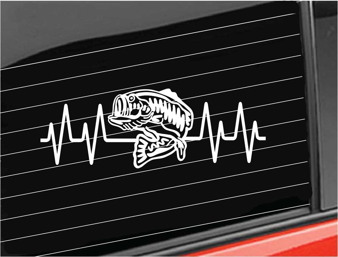 Bass Fishing Vinyl Decal, Bass Fisherman Decal Largemouth Bass Home ...