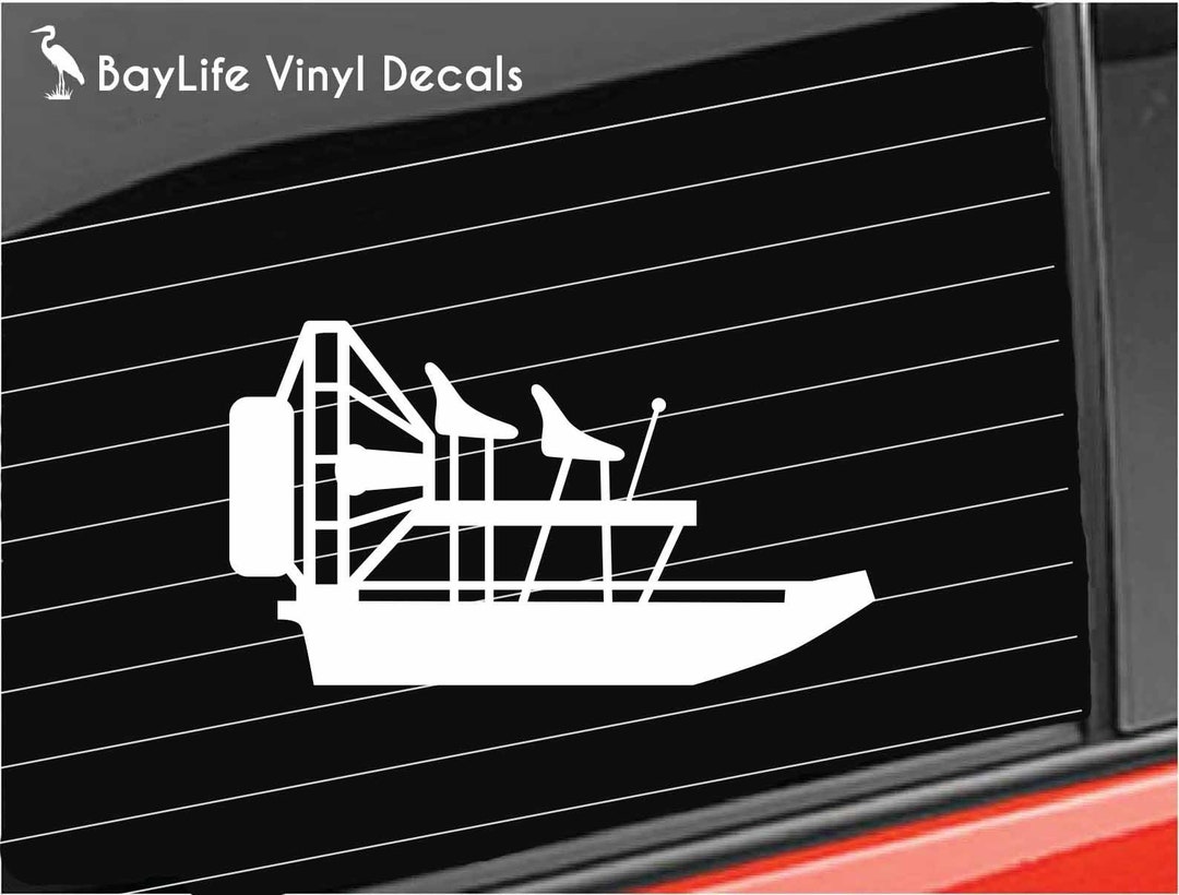 Airboat Vinyl Decal Everglades Airboat Vinyl Decal Jet Air - Etsy
