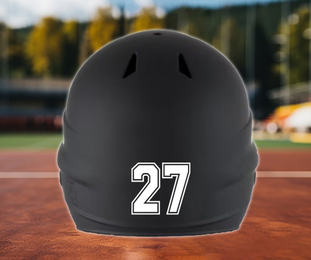Athletic Number Vinyl Decal, Custom Personalized Numbers for Sports ...