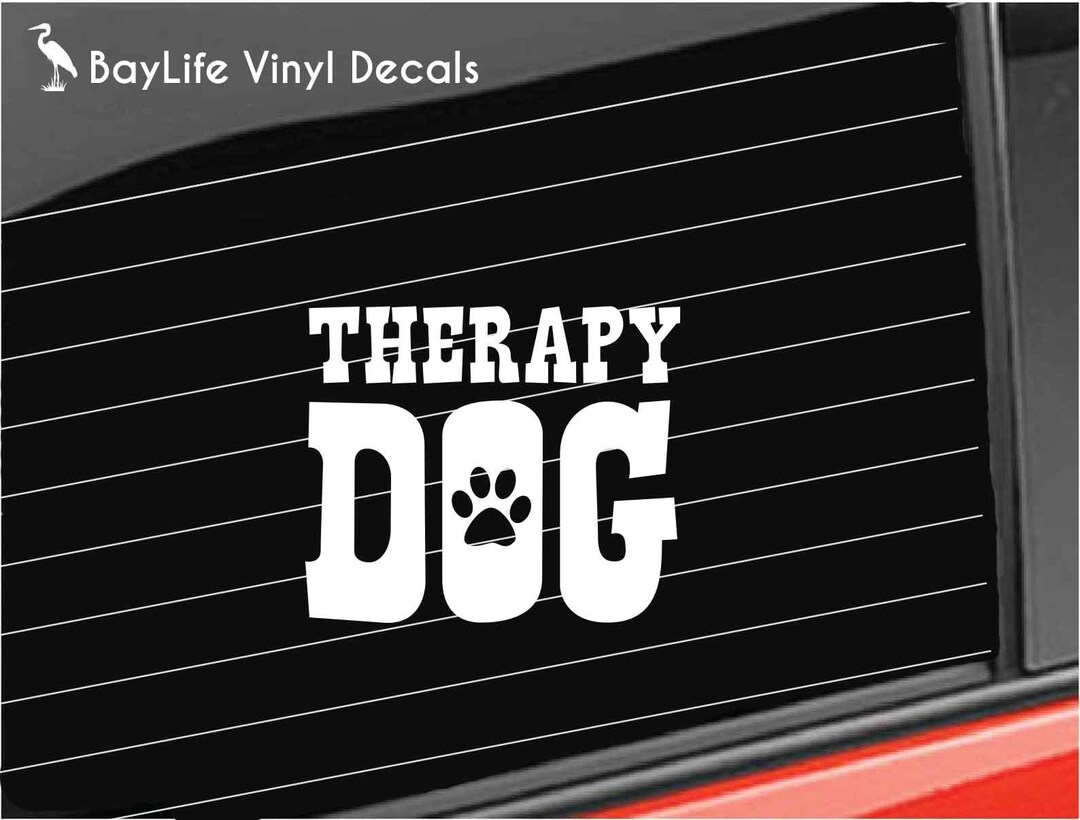 Therapy Dog Vinyl Decal, Therapy Animal Decal Home/laptop/computer ...