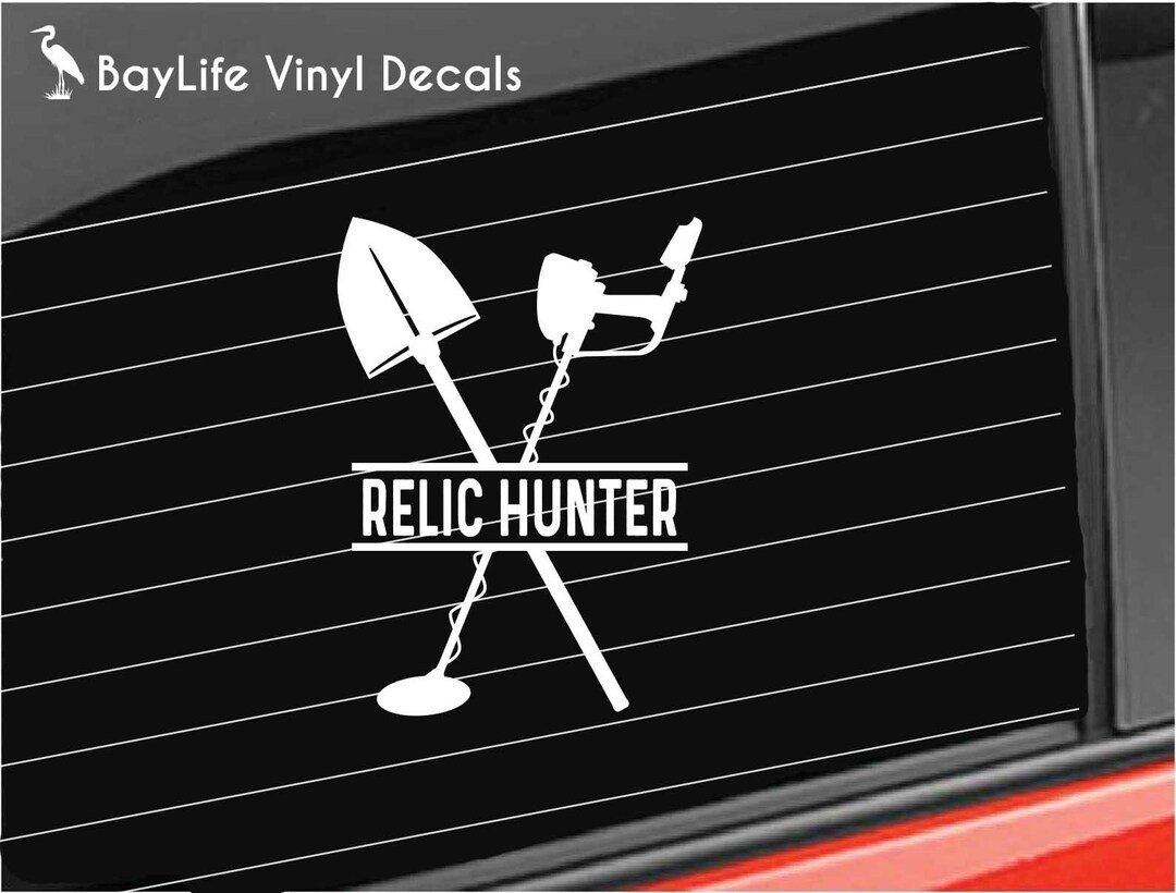 Metal Detector Vinyl Decal, Beach Metal Detecting Decal, Relic Treasure ...