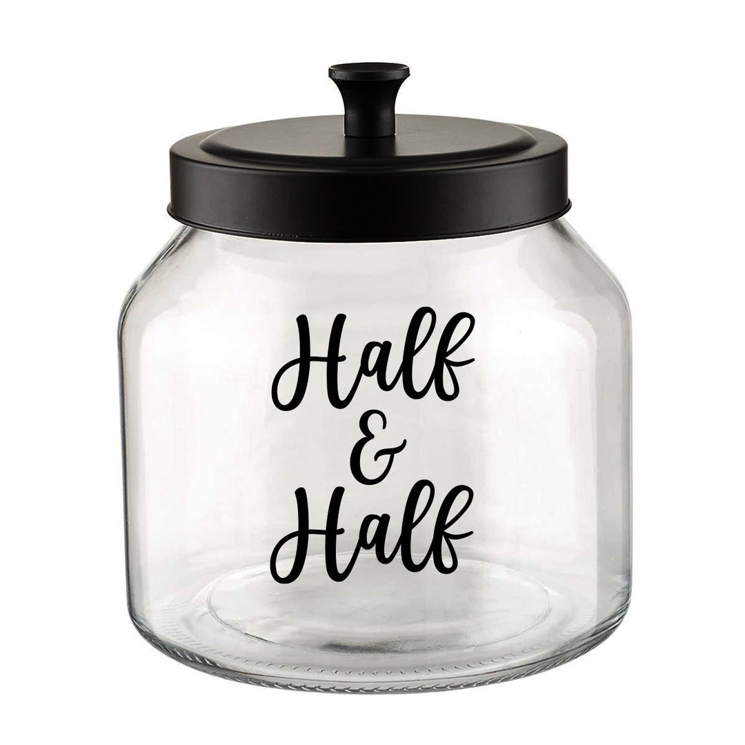 Coffee Half & Half Jar Label / Milk Half and Half Jar Decal / Home ...