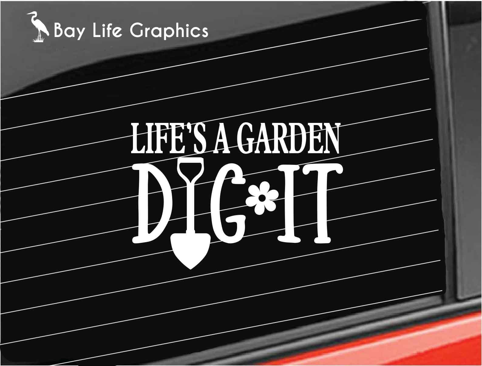 Gardening Vinyl Decal Garden Plants Flowers Decal Plants | Etsy